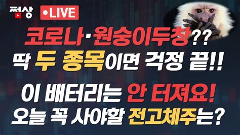 8월 19일 개장 1시간 후 흐름 원숭이두창·코로나 이 두 종목으로 끝내세요 지금 전고체 봐야하는 이유는 펩트론