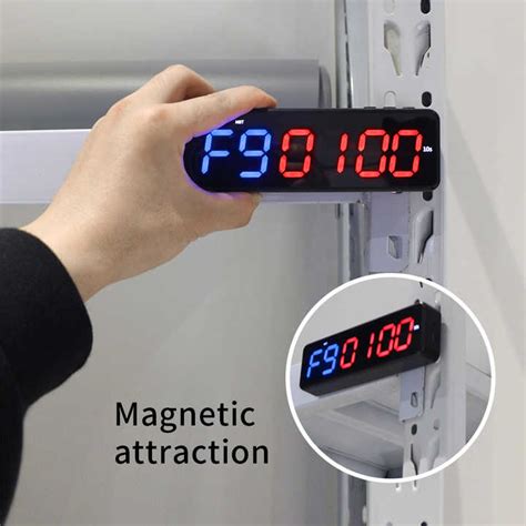 Mini Portable Gym Timer Clock Strong Magnet Led Workout Interval Timer With Powerful Battery