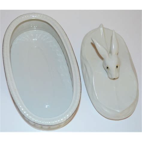 1970s Italian Mancioli Trompe Loeil Rabbit Tureen Chairish