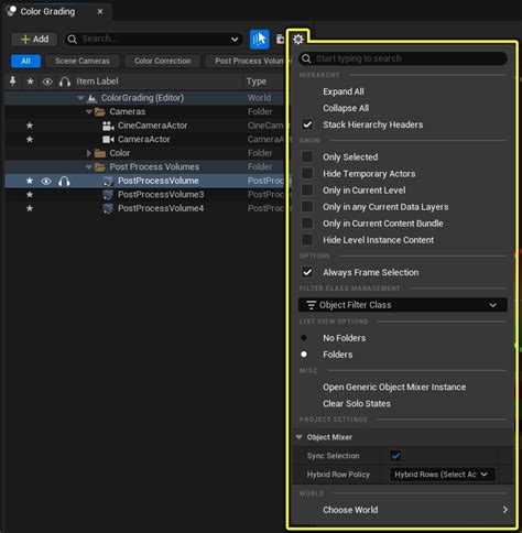 Color Grading Panel In Unreal Engine Unreal Engine Documentation Epic Developer Community