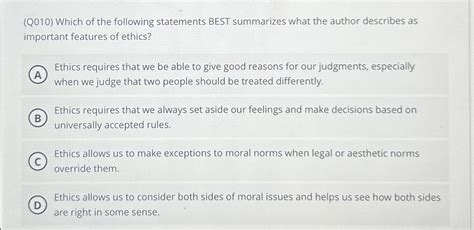 Solved Q010 ﻿which Of The Following Statements Best