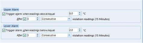 LogTag UTRIX Temperature Alarm Settings LogTag Temperature Loggers