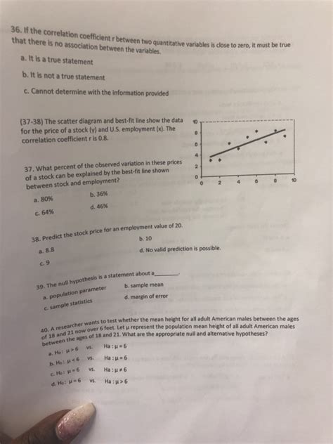 Solved 36 If The Correlation Coefficient R Between Two