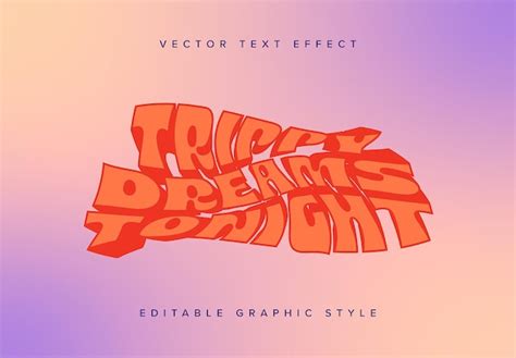 Premium Vector Warped 3d Text Effect Mockup