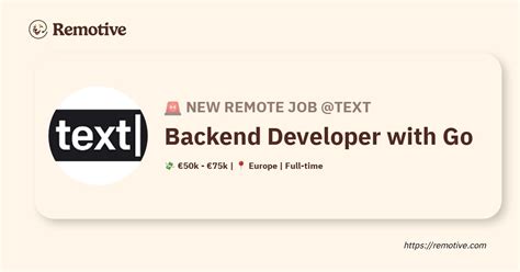 Remotive On Linkedin Hiring Backend Developer With Go Text