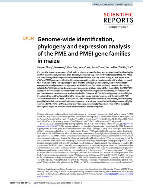 Pdf Genome Wide Identification Phylogeny And Expression Analysis Of