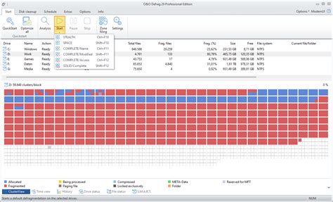 Standard Defragmentation Methods Oando Software