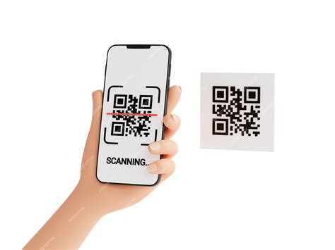 Concept De Numérisation De Code Qr Main Humaine Tenant Un Téléphone