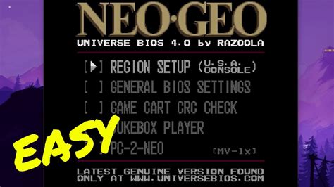 Unibios Retroarch Final Burn Neo Tutorial ~ Neo Geo Cheats Dip