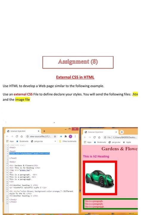 Solved Assignment Internal CSS In HTML E HTML To Develop Chegg Com