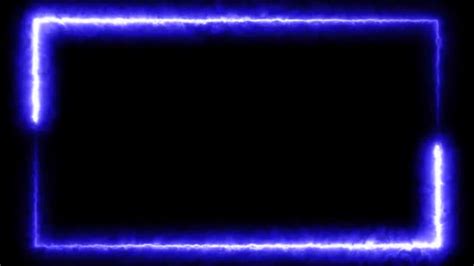 Animated Lightning Border Frame Black Background Electrifies Scene Creating Striking — Stock