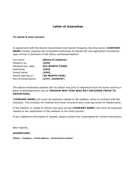 45 Professional Letter Of Guarantee Samples ᐅ TemplateLab