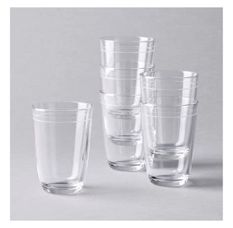 Food52 Stackable Juice Glasses Set Of 6 Clear Glass