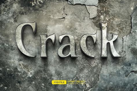 Premium Psd Crack Text Style Effect Premium Psd Crack Text Style Effect