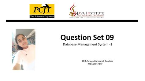 question set 09 dbms java institute youtube