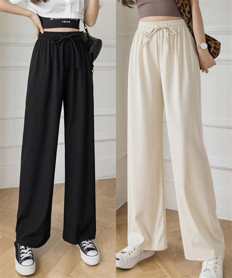 드레시백 11 프리실라 냉감 슬랙스 잠옷 팬츠 고무줄 밴딩 와이드 쿨팬츠 슬립 웨어 몸빼 긴바지 여름 냉장고 바지 파자마 코디 쿨링 데일리룩 홈웨어 실내복