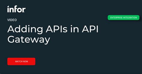 Dave Mullins On Linkedin Adding Apis In The Infor Os Api Gateway