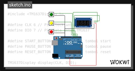 Projek Countdown Timer Wokwi Esp32 Stm32 Arduino Simulator