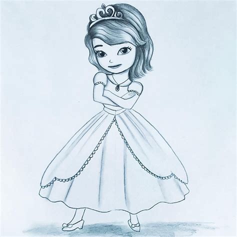 How To Draw A Sofia Princess Step By Step Drawing Easy Girl Drawing Drawing For Girls Artofit