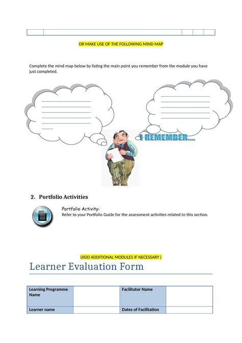Mind Map Excel Template