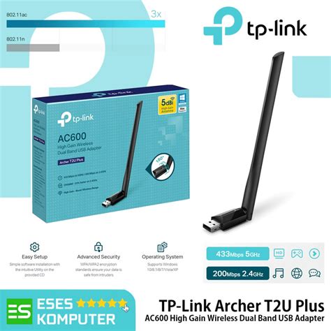 Jual WiFi Adapter TP Link Archer T U Plus AC High Gain Wireless USB Shopee Indonesia