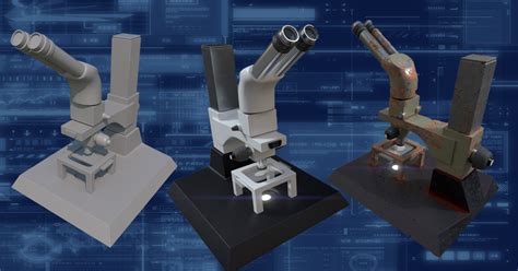 Science Lab Microscope 3d Tools Unity Asset Store