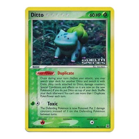 Ditto Bulbasaur 36113 Ex Delta Species Reverse Holo Uncommon Pokemon