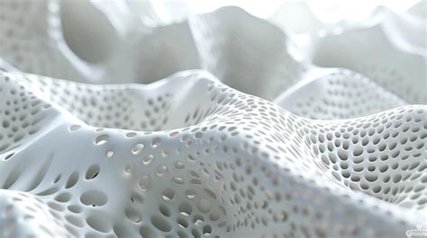 Porous Structure Organic Material Macrostructural Design Plastic Lattice Structure Illustration