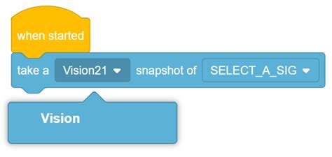 configuring the vision sensor in vexcode iq vex library