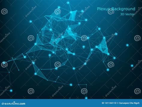 Vector Technology Background Plexus Effect Stock Vector Illustration Of Molecular Join