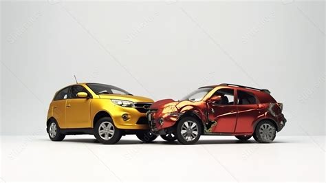 Car Collision Illustration With Coverage From Auto Insurance Powerpoint