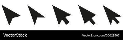 Computer Mouse Click Pointer Cursor Arrow Flat Vector Image