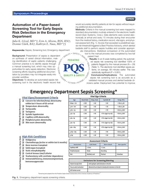 Sepsis Screening Tool Acute Assessment Niduym