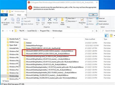 getting windows cannot access the specified device path or file