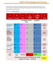 Assignment GPA Calculation Docx BUSI Strategies For Success Please Calculate Your