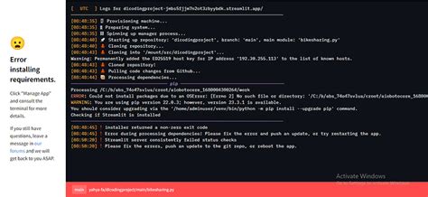 Cant Install Requirements Community Cloud Streamlit