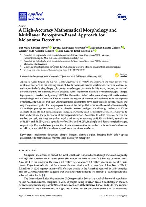pdf a high accuracy mathematical morphology and multilayer perceptron