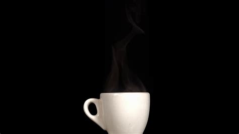 Italian Espresso Cup Black Background Steam Stock Footage Sbv 312550574