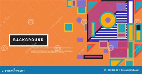 Vector Abstract Colorful Rectangle Background For Banner Stock Vector Illustration Of Line