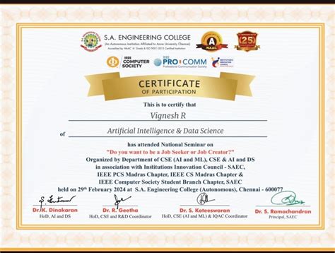 Vignesh R On Linkedin Ieee Artificial Seminar