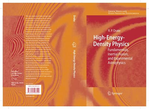 High Energy Density Physics Fundamentals Inertial Fusion And Experimental Astrophysics Shock