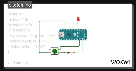 Bot Led Wokwi Esp32 Stm32 Arduino Simulator