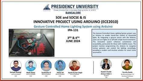 Pallavi M On Linkedin Arduinouno Gesturecontrolledhomelightingsystem Ipa131