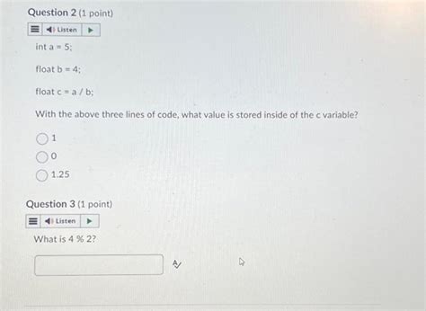 Solved Int A5 Float B4 Float Cab With The Above Three