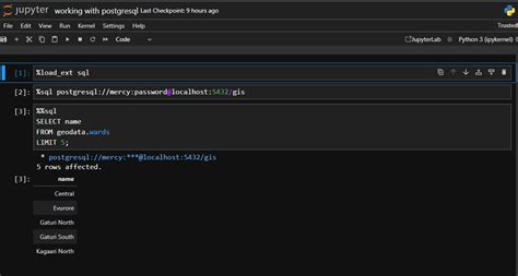 Mercy Maragwa On Linkedin Jupyter Notebook Postgresql Today I Want To Share How To Write