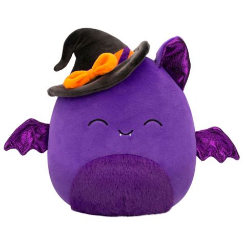 Squishmallows 8 Halloween Blas The Bat With Witch Hat