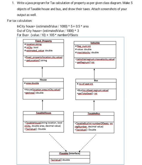 Solved Write A Java Program For Tax Calculation Of Chegg