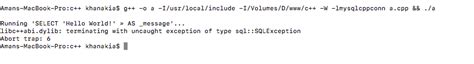 Mysql Connector Mac Osx Not Working Stack Overflow