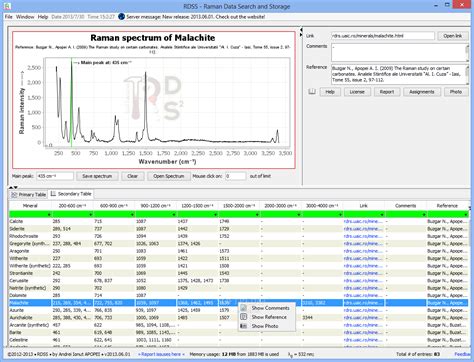 Raman Data Search And Storage Download Softpedia
