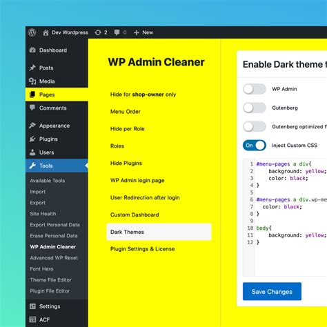 Wp Admin Cleaner